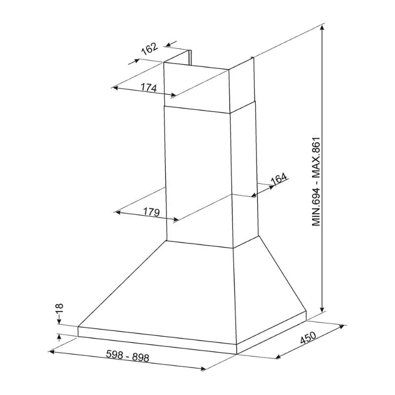 Smeg 90cm Chimney Extractor Hood KDE900EX | Tafelberg Furnishers