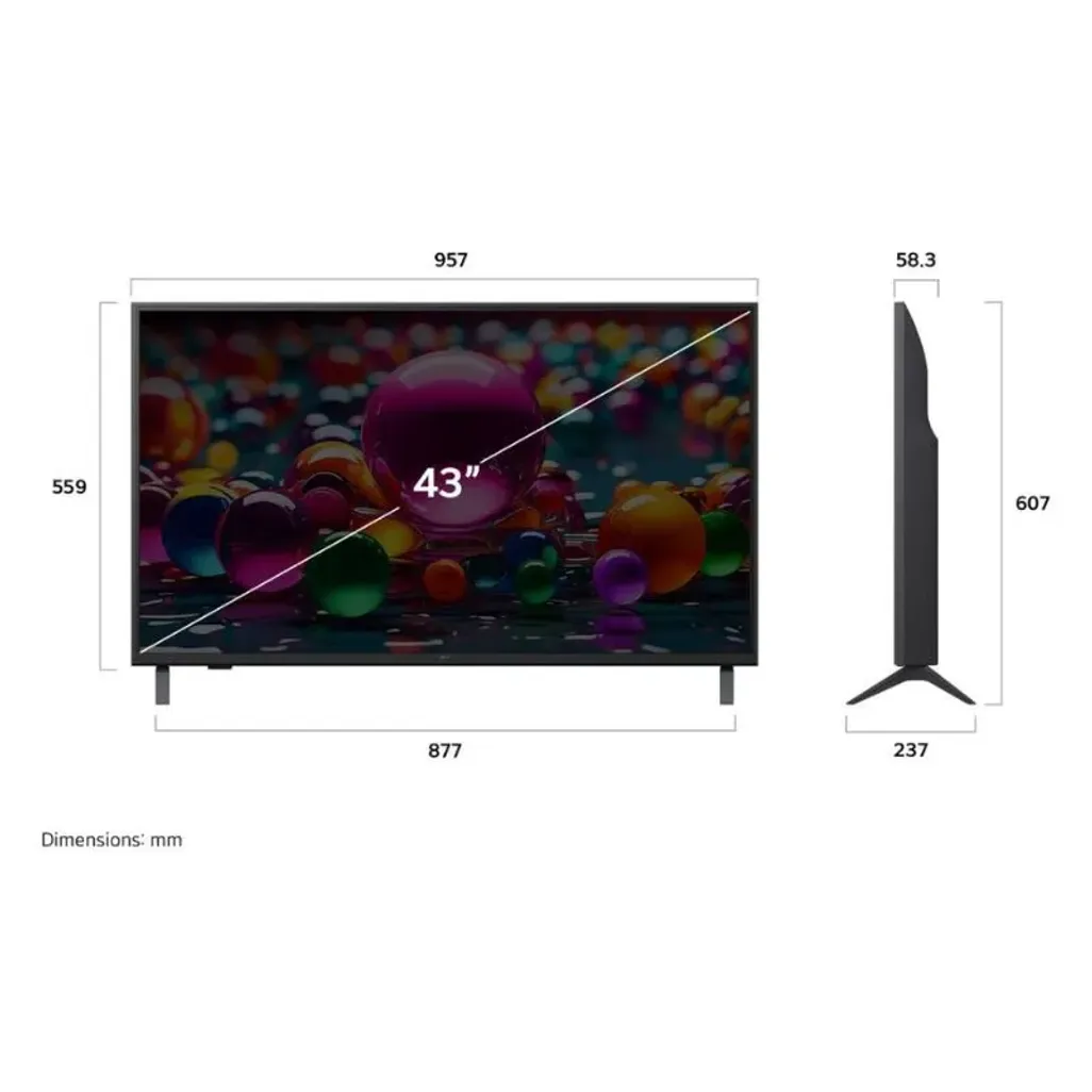 LG 43 Inch UA85 UHD 4K Smart TV 43UA85006LA | Tafelberg Furnishers