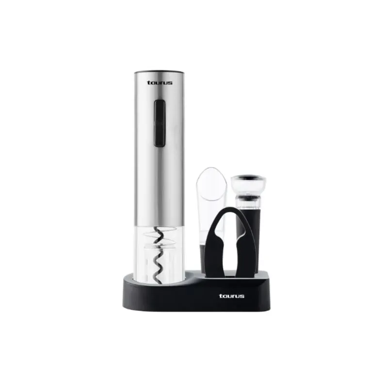Taurus Stainless Steel Rechargeable Corkscrew Wine Set | Tafelberg ...