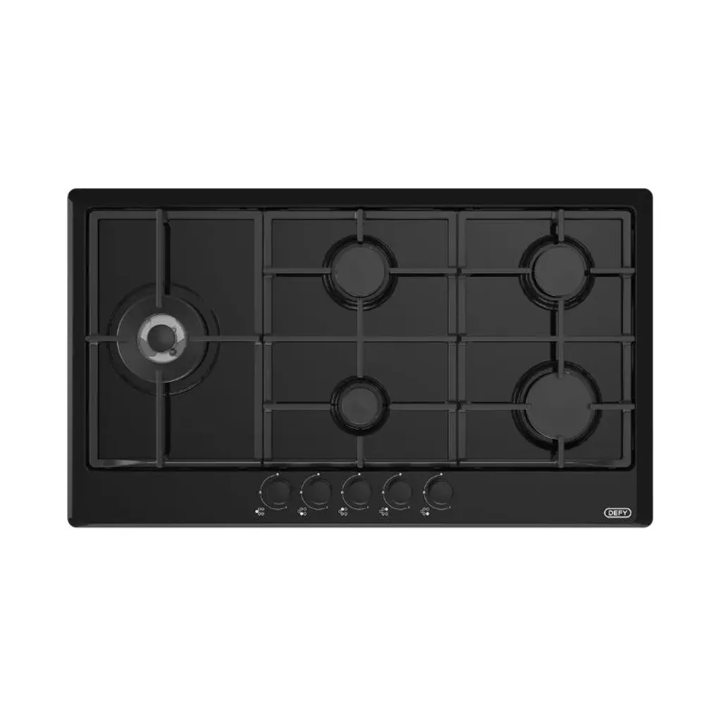 Defy 90cm Black Gemini Gas Hob DHG128 | Tafelberg Furnishers