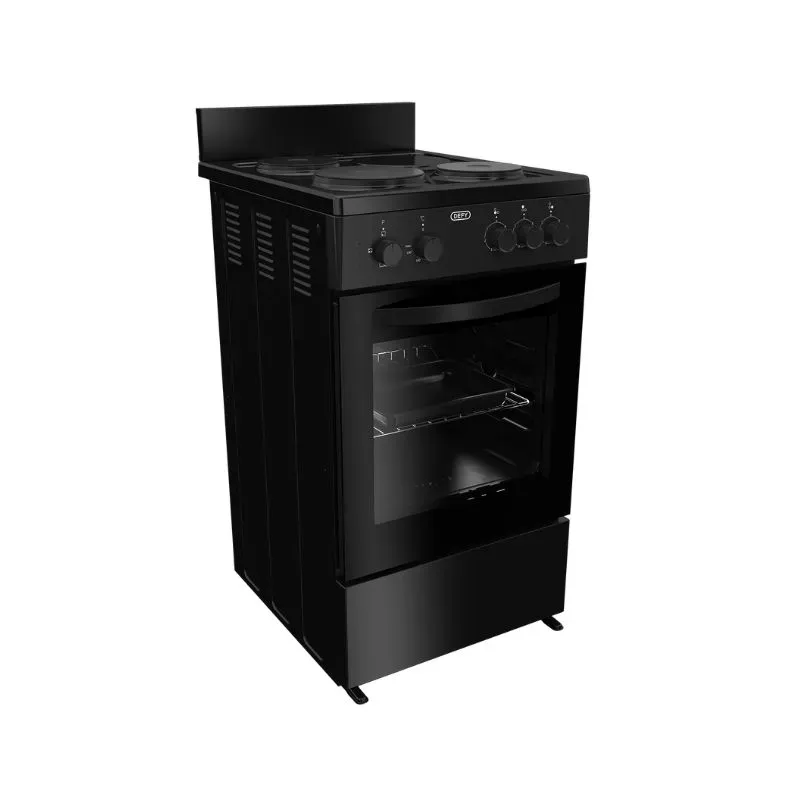 Defy 3 Plate Black Compact Stove DSS553 | Tafelberg Furnishers
