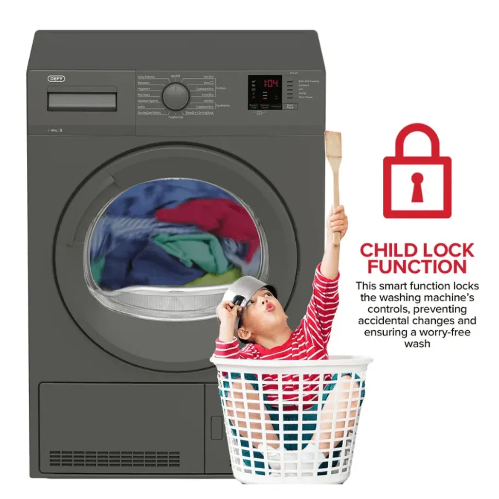 Defy 10kg Manhattan Grey Condenser Dryer DTD322 | Tafelberg Furnishers