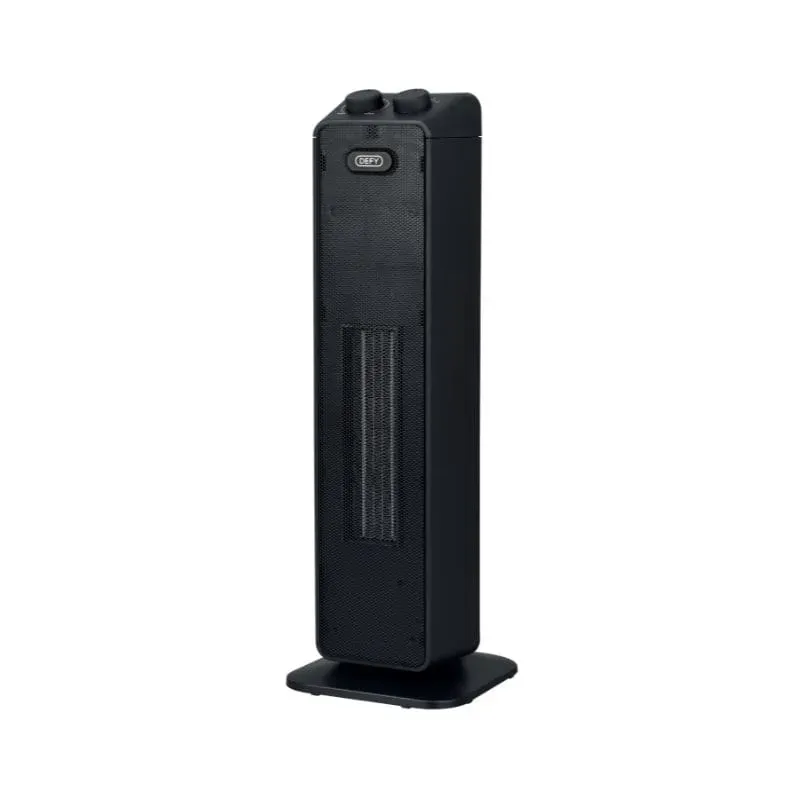 Defy Black Tower Fan Heater | Tafelberg Furnishers
