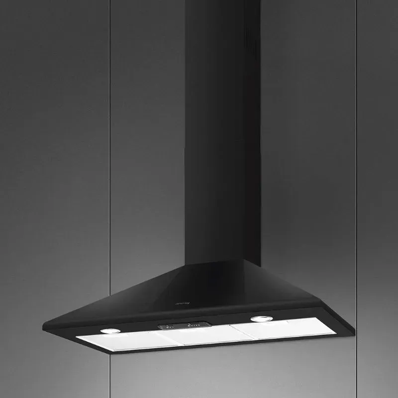 Smeg 90cm Black Chimney Extractor Hood KSED95BL | Tafelberg Furnishers