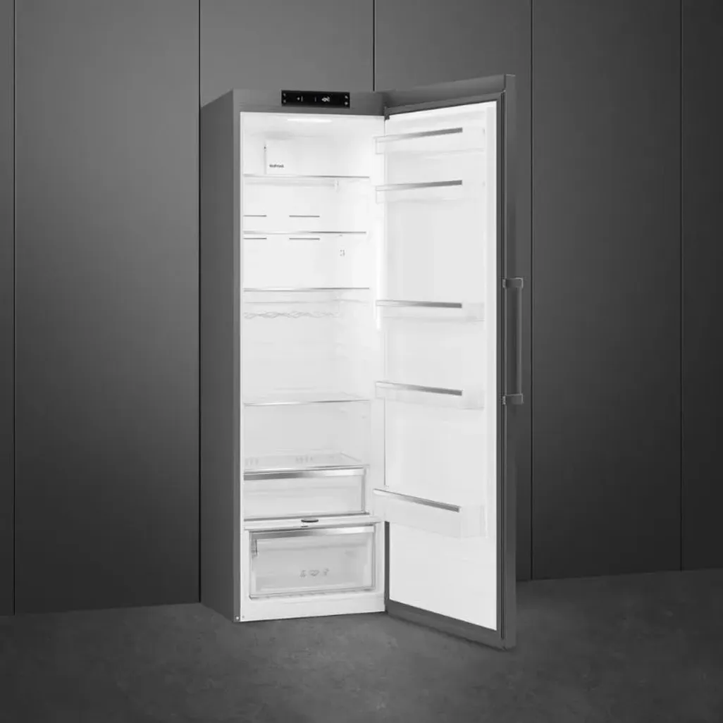 Smeg 380L Dark Inox Upright Fridge RL39KNZA | Tafelberg Furnishers
