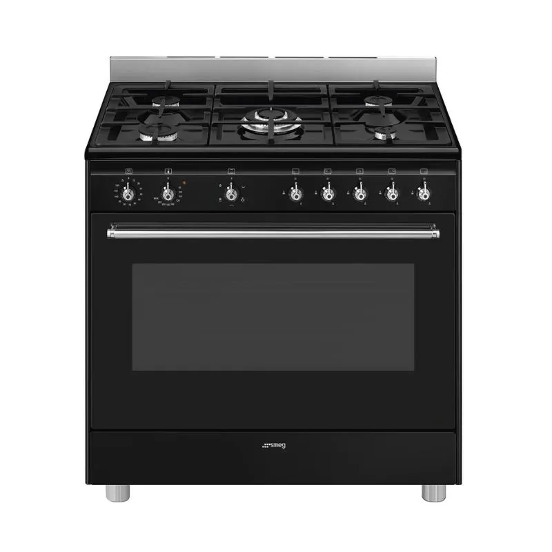 Smeg 90cm Black Classica Gas Cooker SSA91GGBL2 | Tafelberg Furnishers