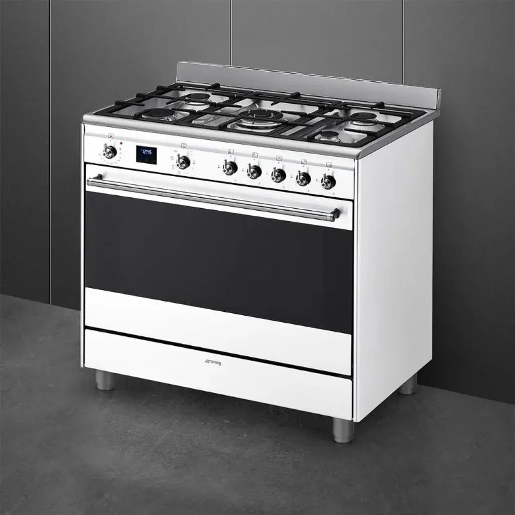 Smeg 90cm Glossy White Gas / Electric Cooker SSA91MAWH2 | Tafelberg ...