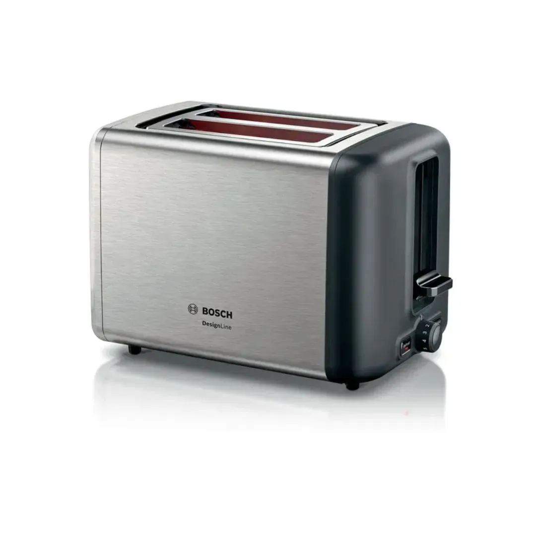 Bosch DesignLine 2 Slice Stainless Steel Toaster | Tafelberg Furnishers
